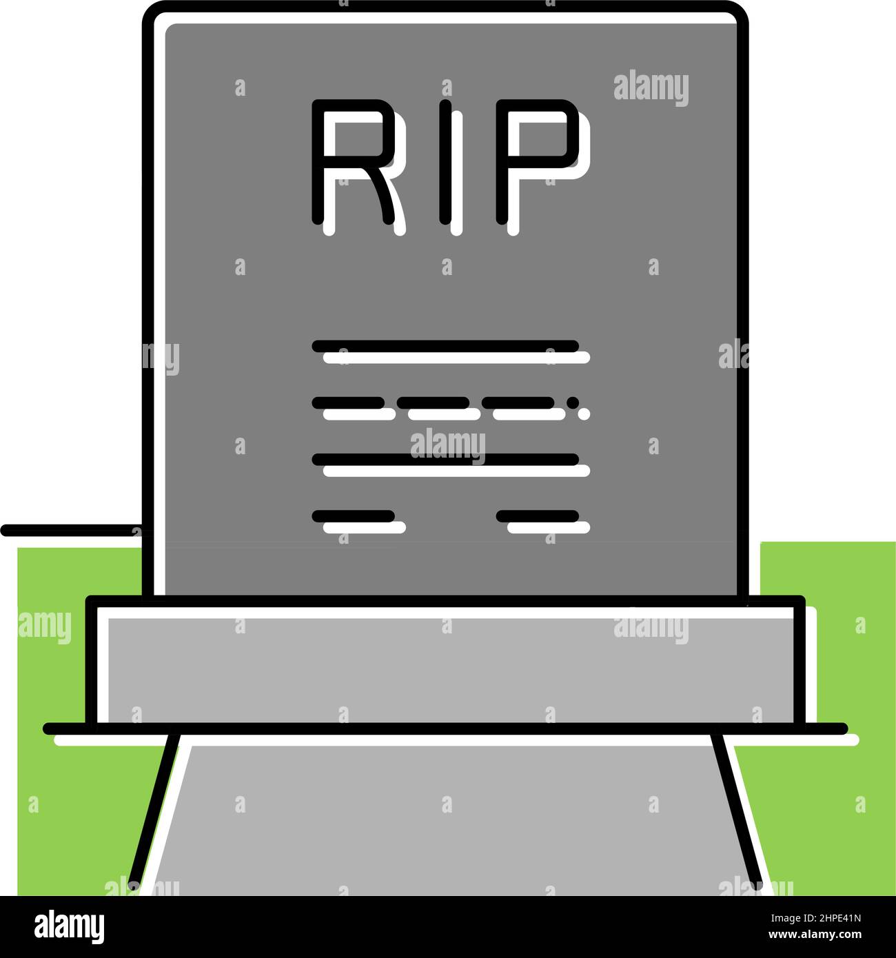 rip gravestone color icon vector isolated illustration Stock Vector ...