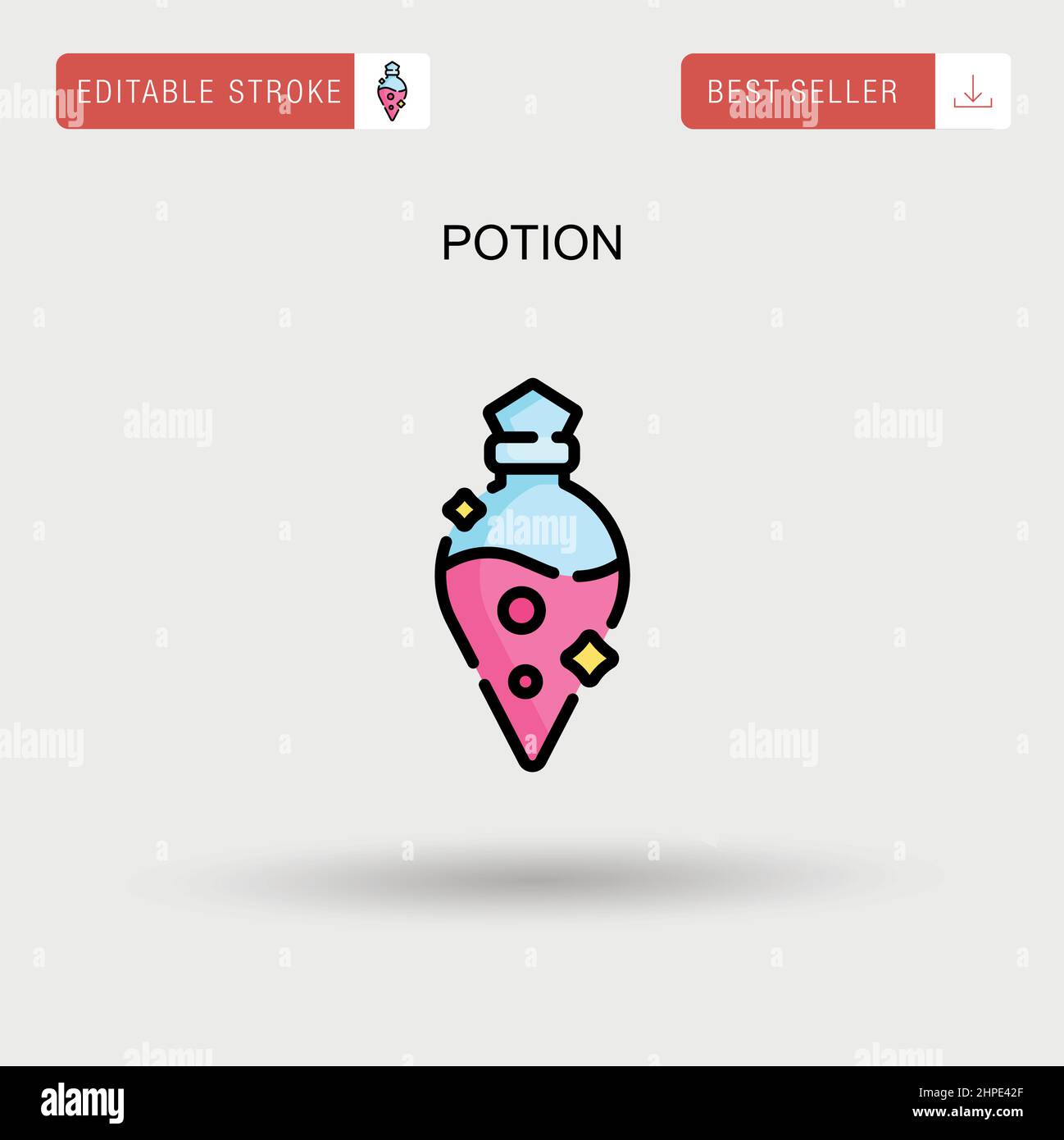 Potion vial isolated Stock Vector Images - Alamy