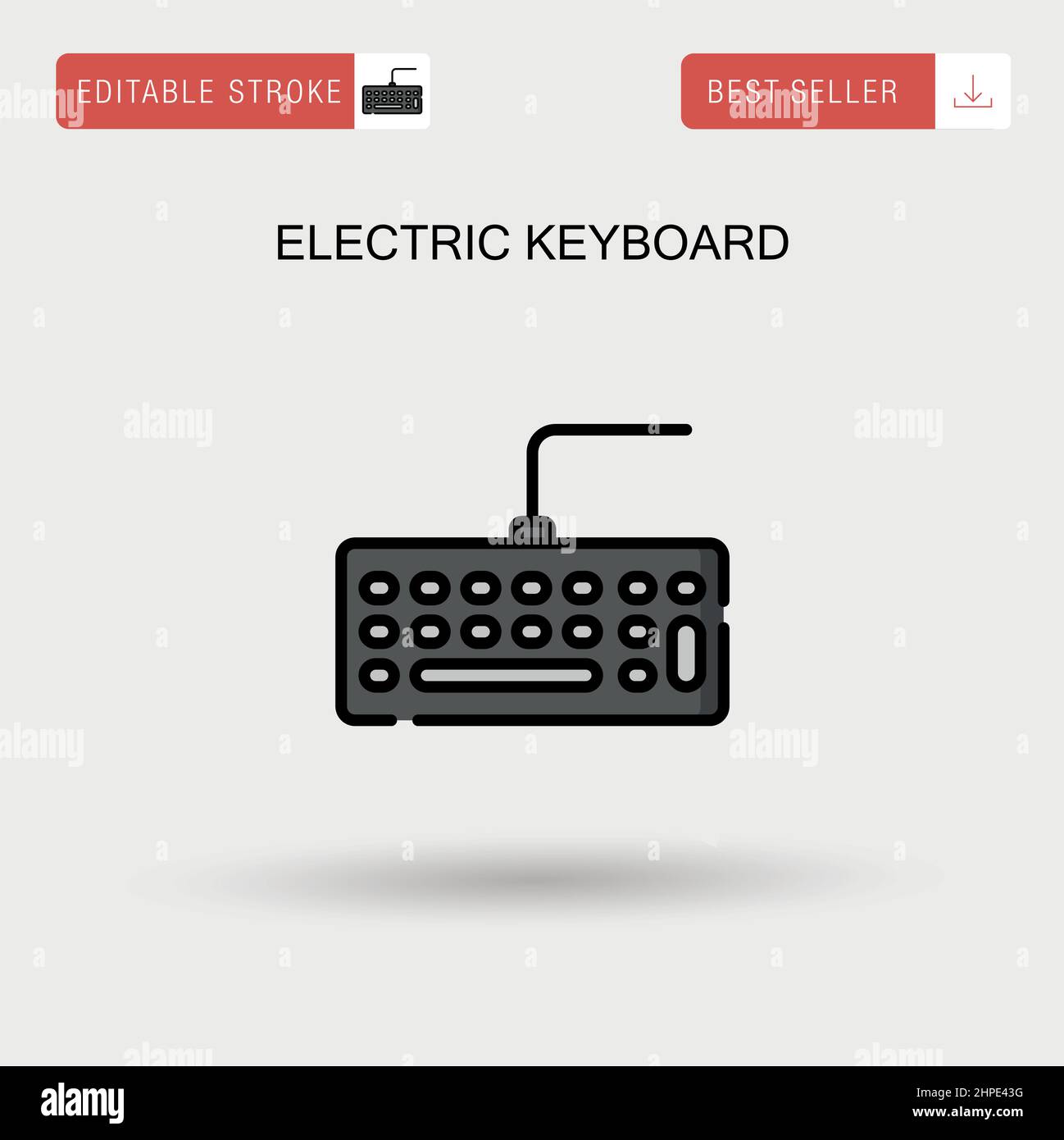 Electric keyboard Simple vector icon Stock Vector Image & Art - Alamy