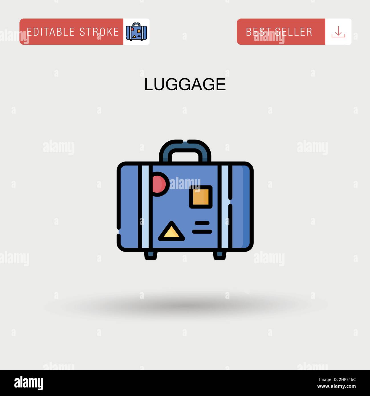 Luggage Simple vector icon Stock Vector Image & Art - Alamy