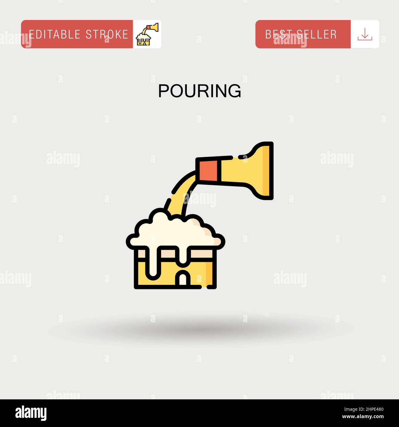 Concrete pouring at construction site Stock Vector Images - Alamy