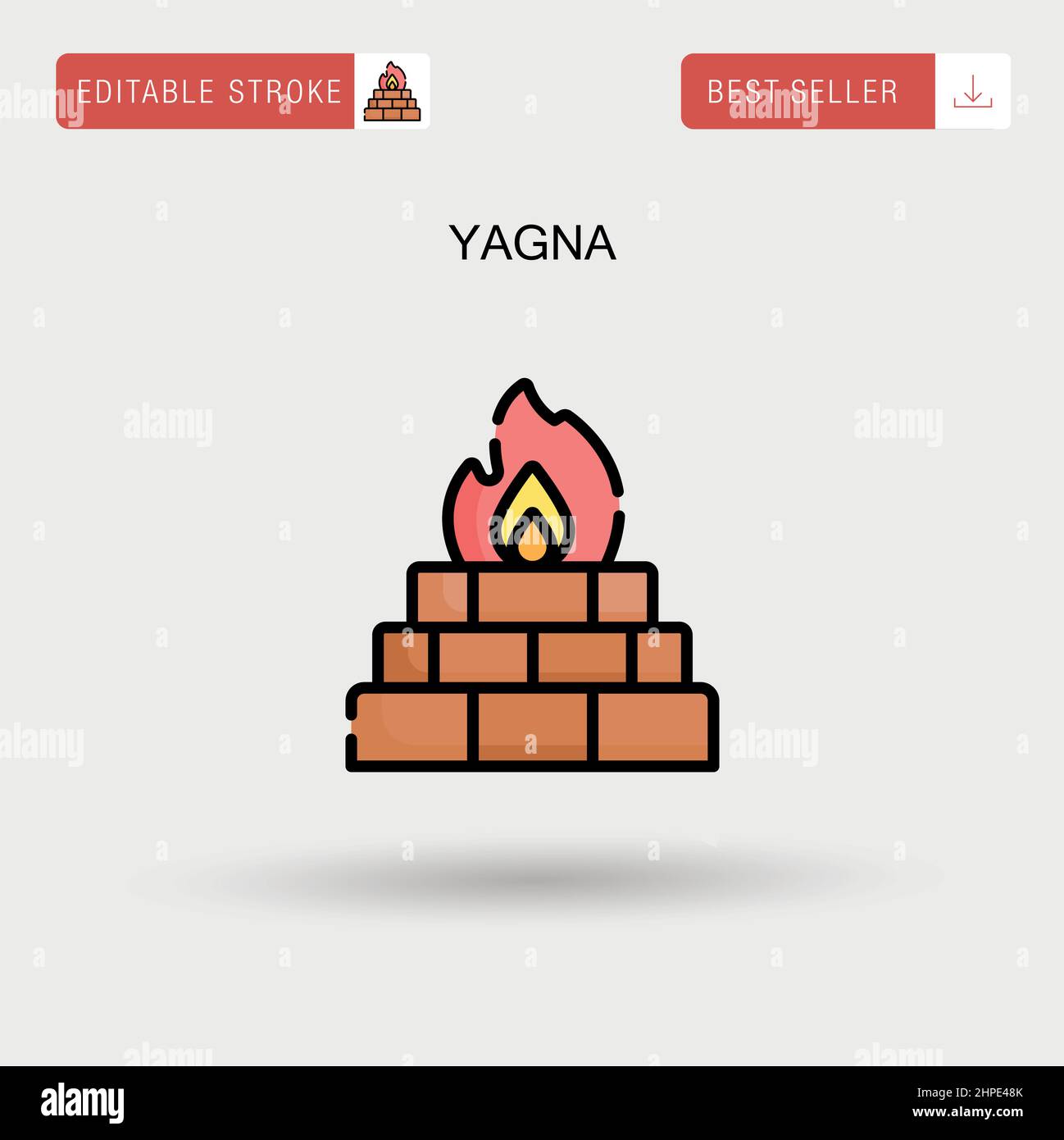 Yagna Simple vector icon Stock Vector Image & Art - Alamy