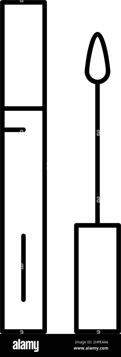 product for growth of eyelashes and eyebrows line icon vector ...