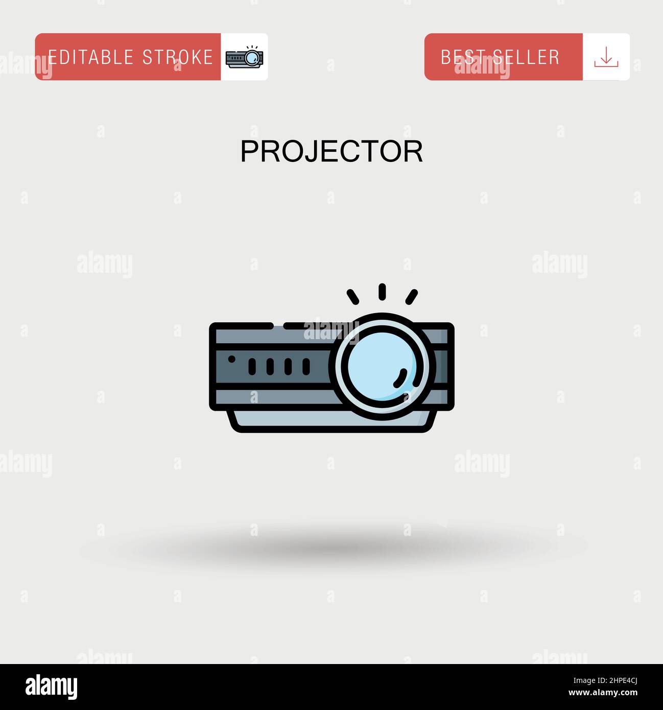 Video projector icon simple Stock Vector Images - Alamy