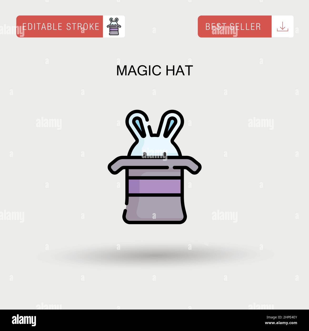 Magic hat Simple vector icon Stock Vector Image & Art - Alamy