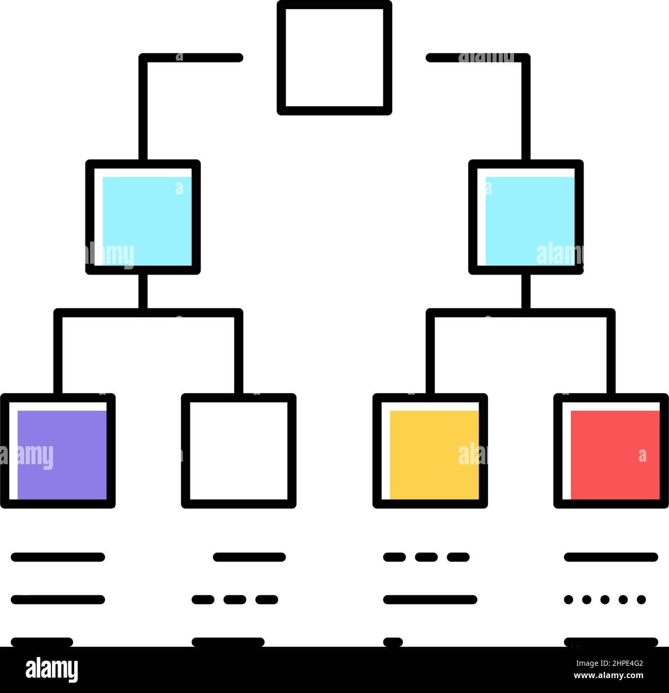 plan hierarchy color icon vector color illustration Stock Vector Image ...