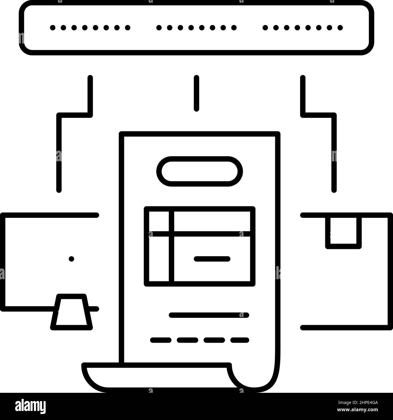 tracking number line icon vector illustration Stock Vector Image & Art ...