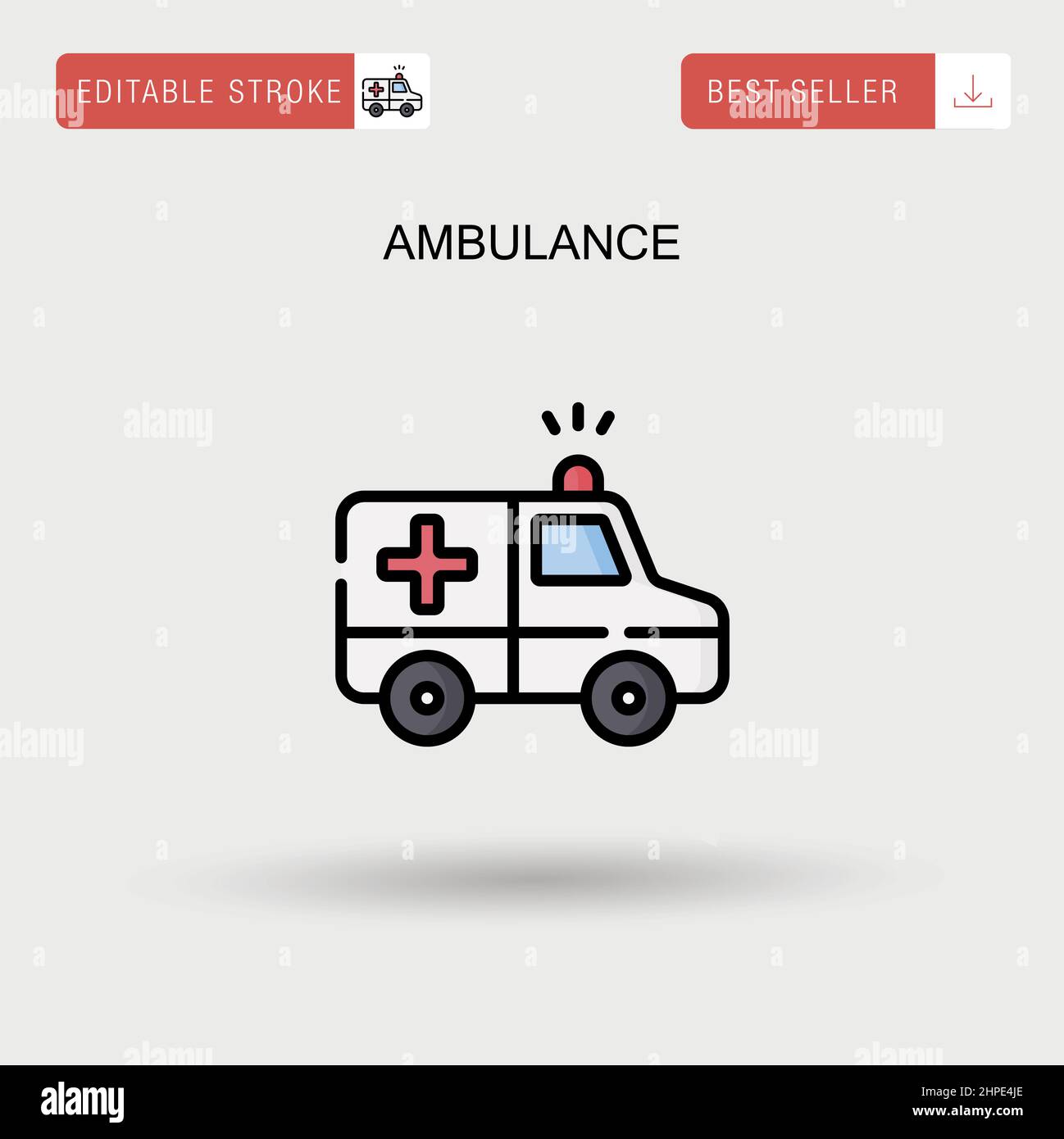 Ambulance Simple vector icon Stock Vector Image & Art - Alamy