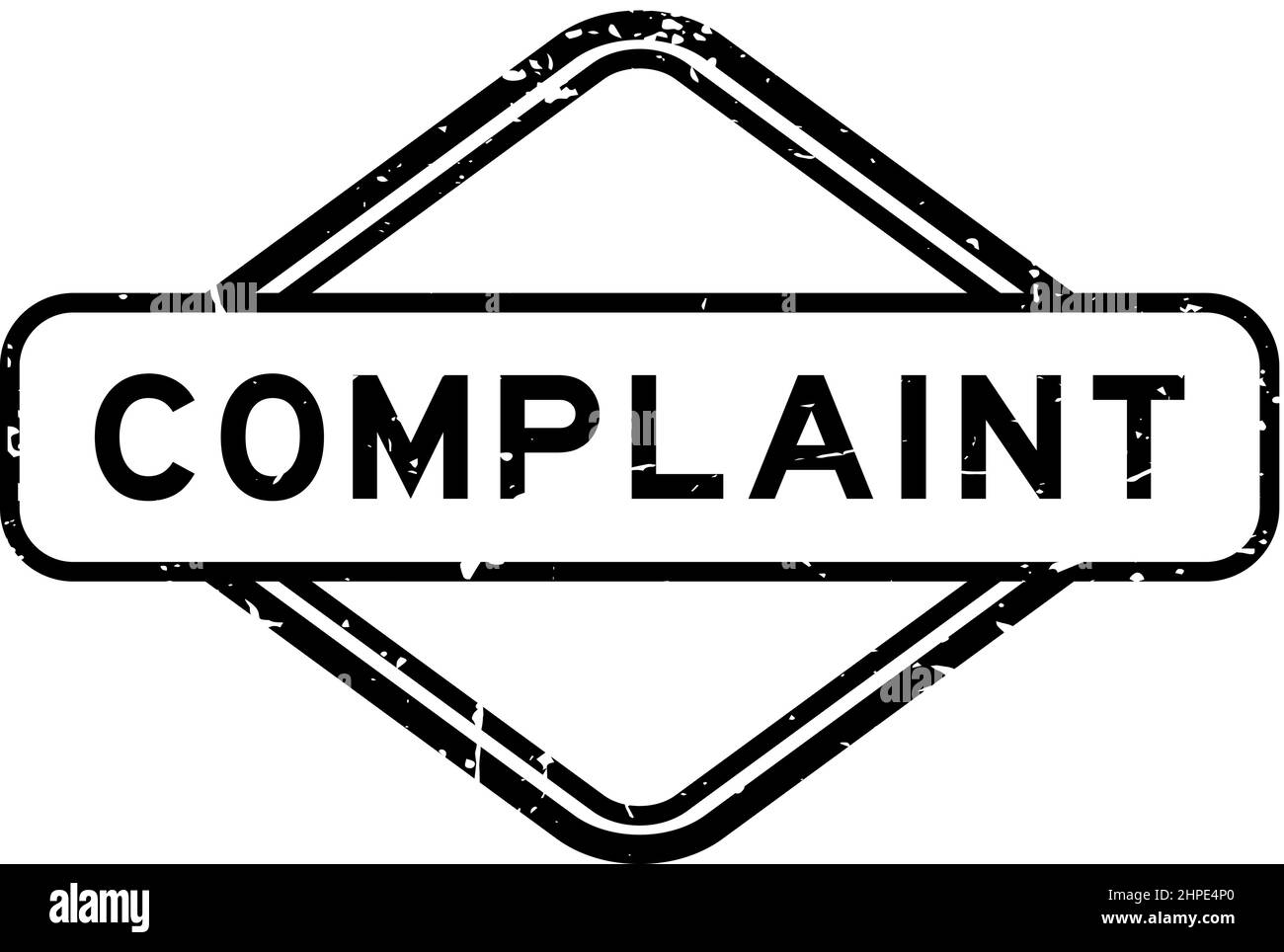 Grunge black complaint word rubber seal stamp on white background Stock ...