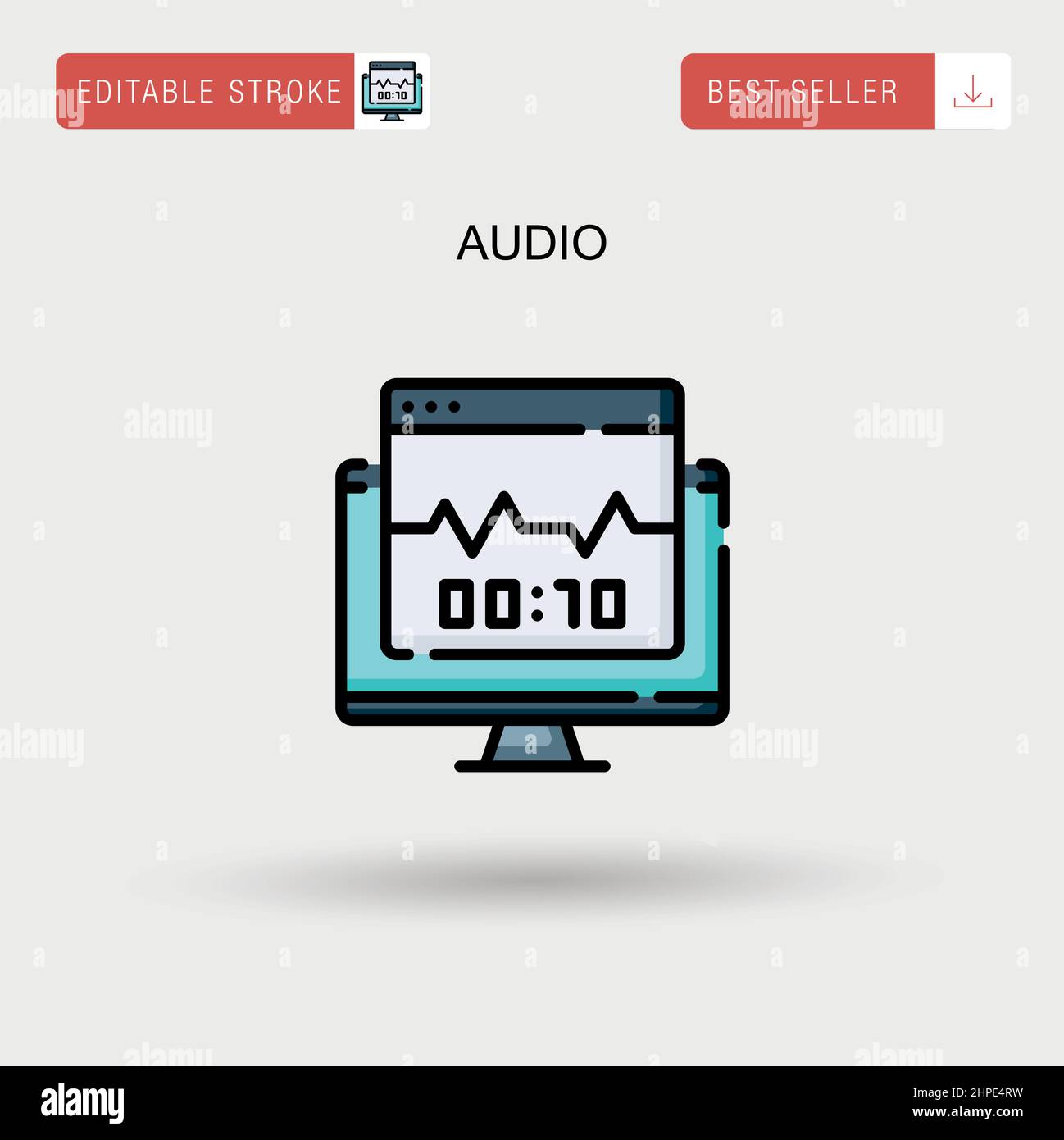 Microphone recording audio track Stock Vector Images - Alamy