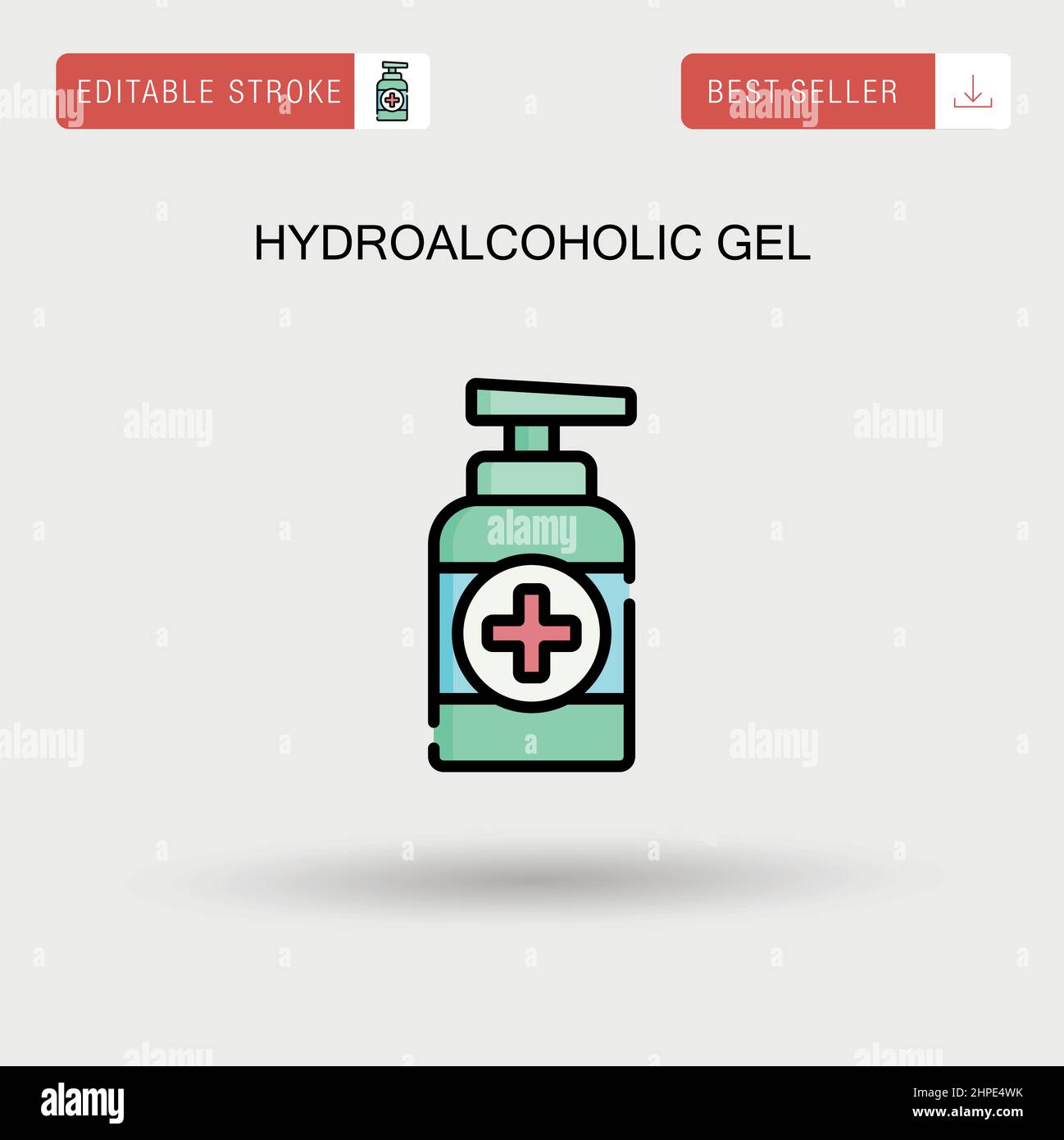 Hydroalcoholic gel Simple vector icon Stock Vector Image & Art - Alamy