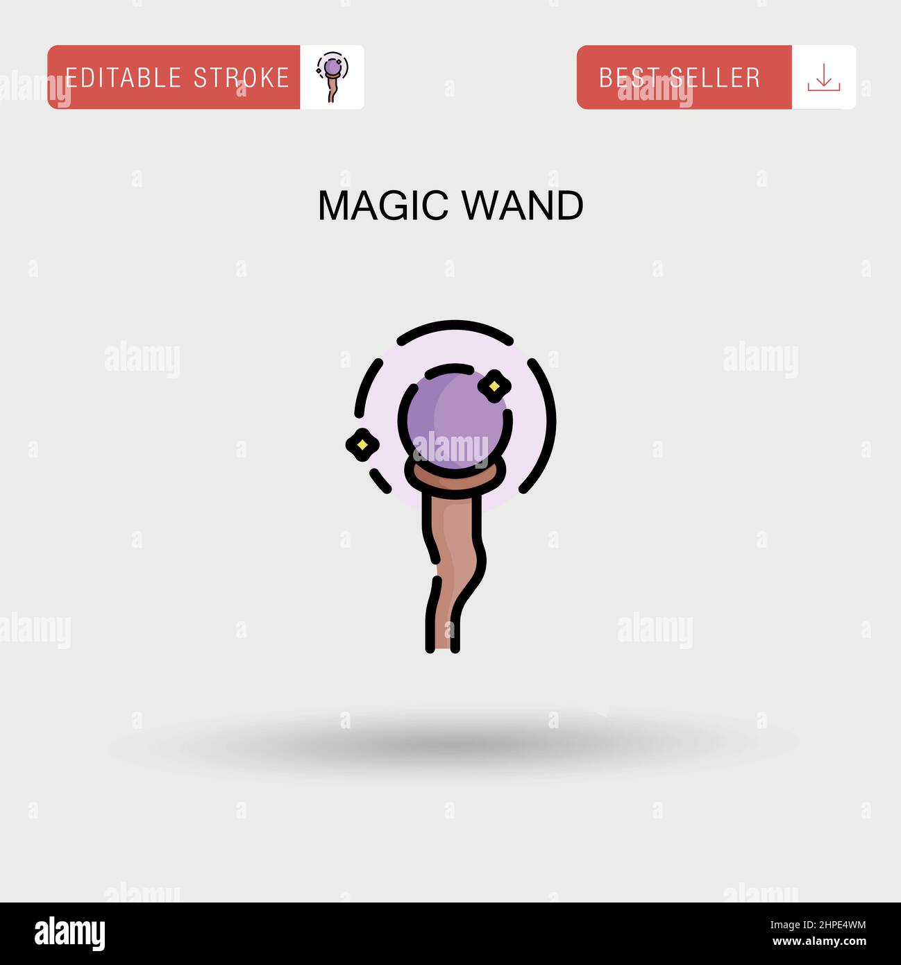 Magic wand Simple vector icon Stock Vector Image & Art - Alamy