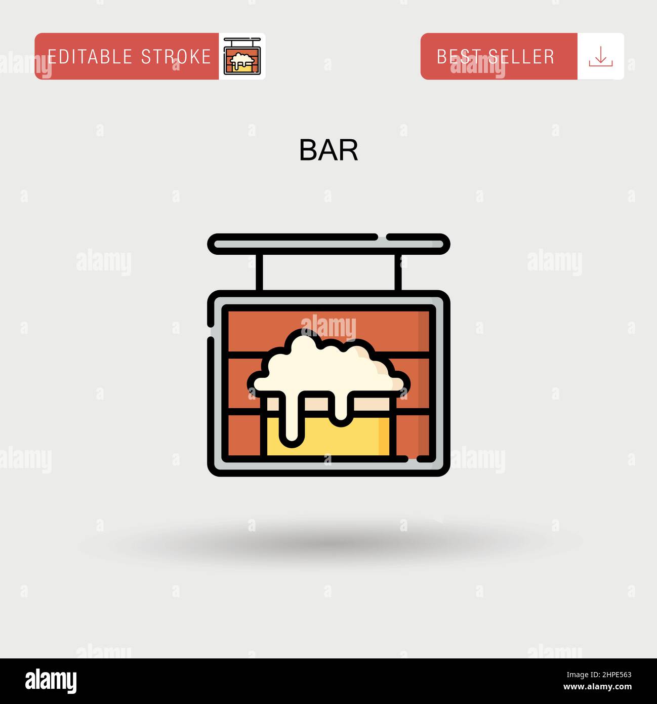 Bar Simple vector icon Stock Vector Image & Art - Alamy