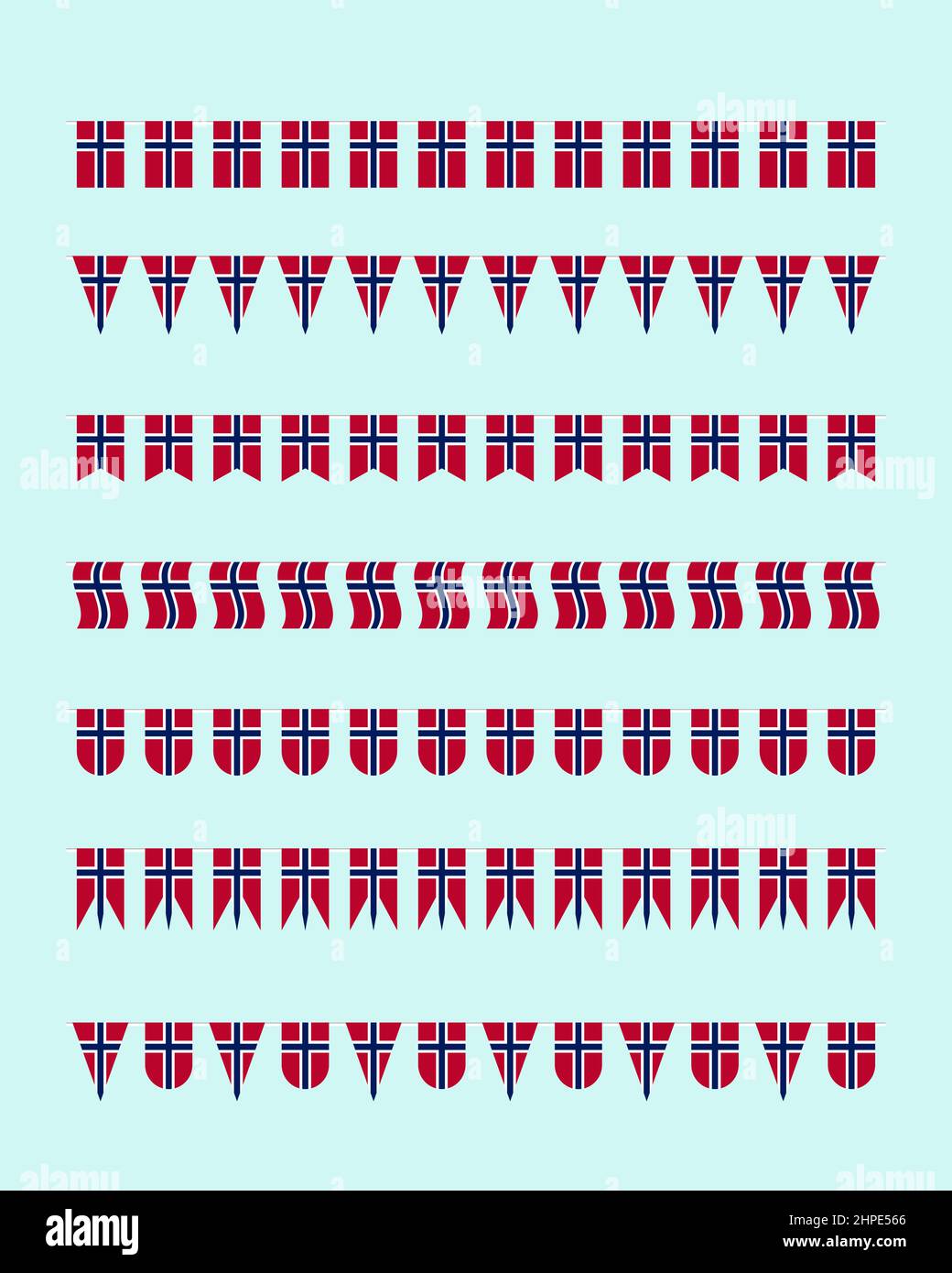 Norwegian flag garland hi-res stock photography and images - Alamy