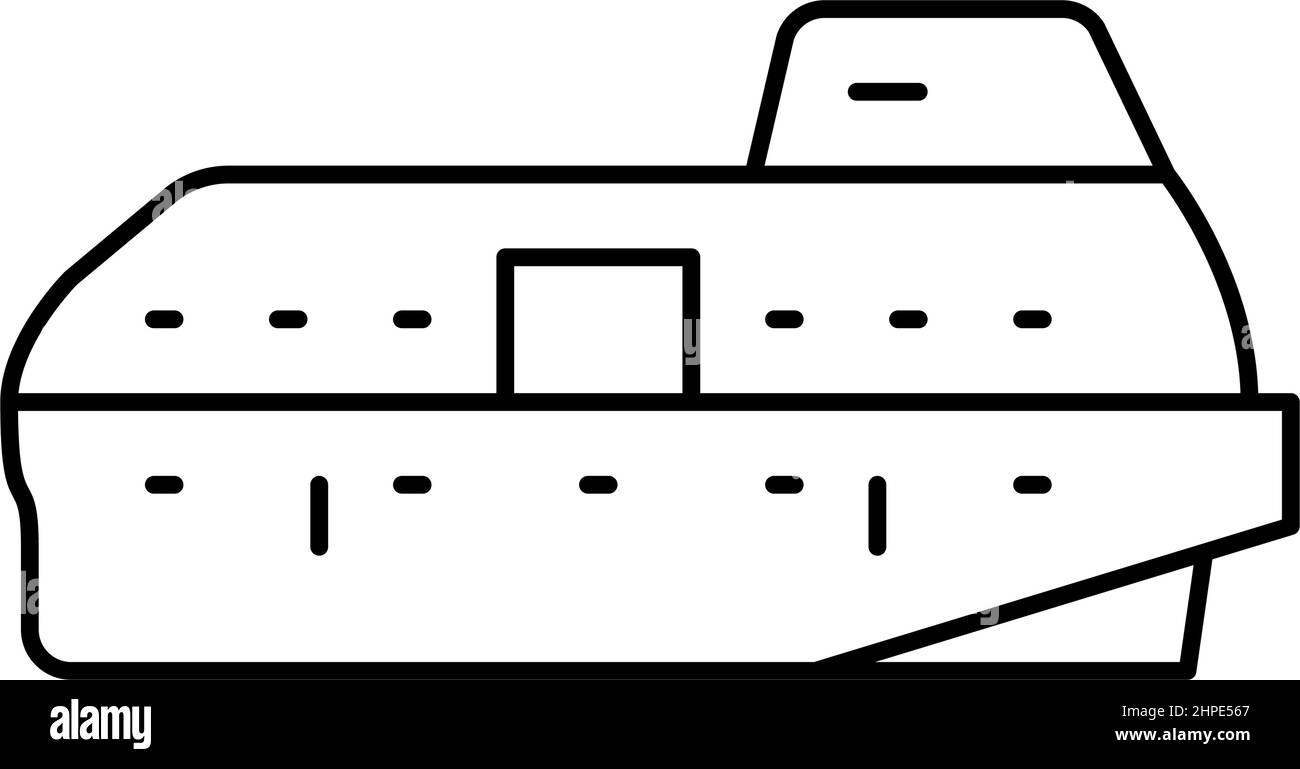 lifeboat boat line icon vector illustration Stock Vector Image & Art ...