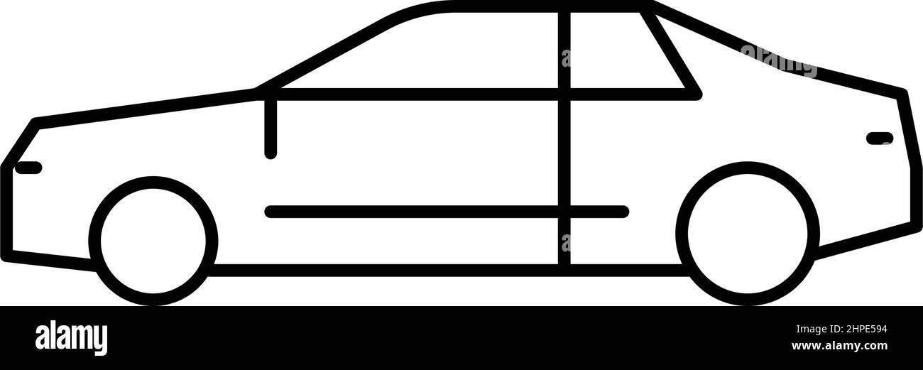 coupe car line icon vector illustration Stock Vector Image & Art - Alamy