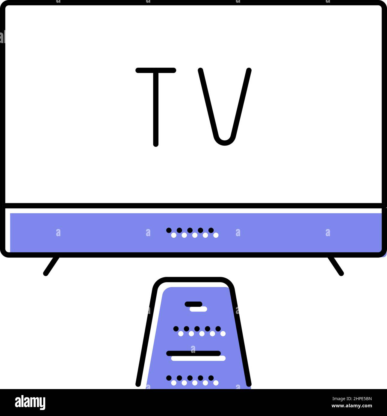 watching tv color icon vector illustration Stock Vector Image & Art - Alamy