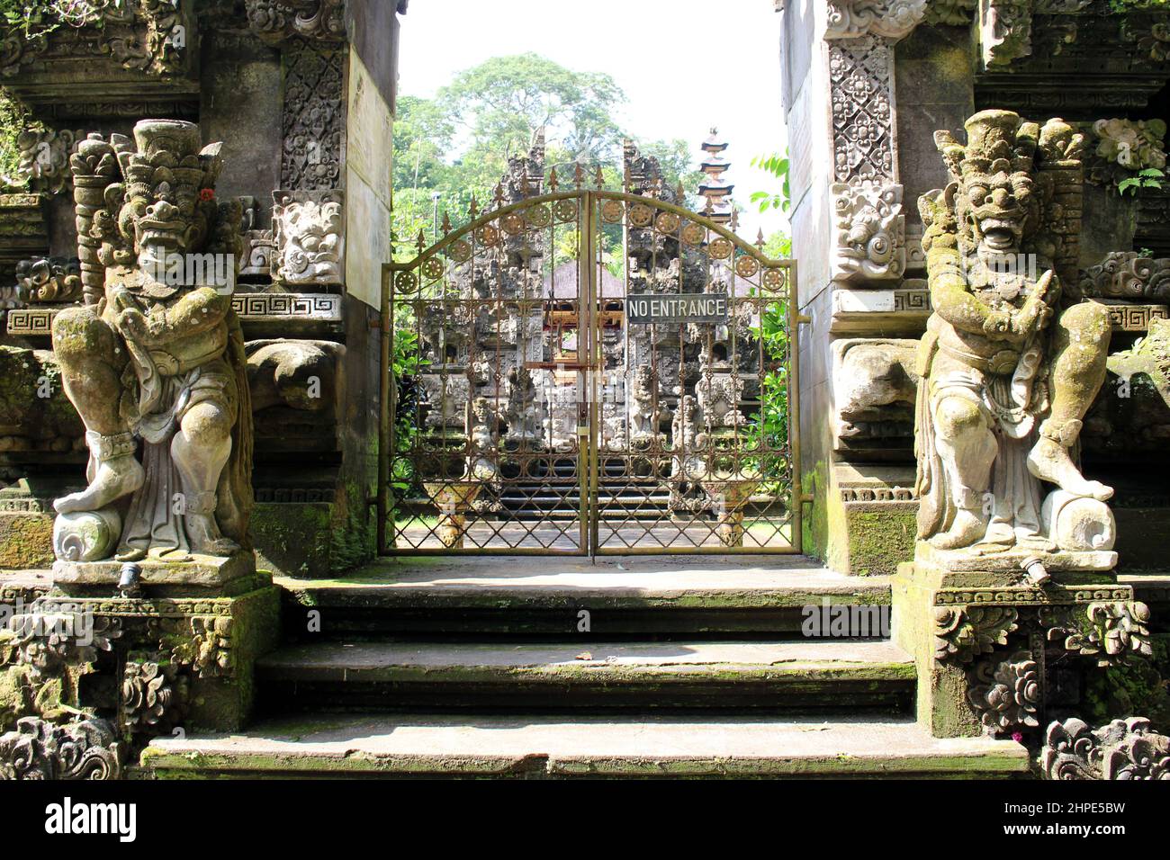 Entrance gate of Gunung Lebah Temple complex next to Campuhan Ubud ...