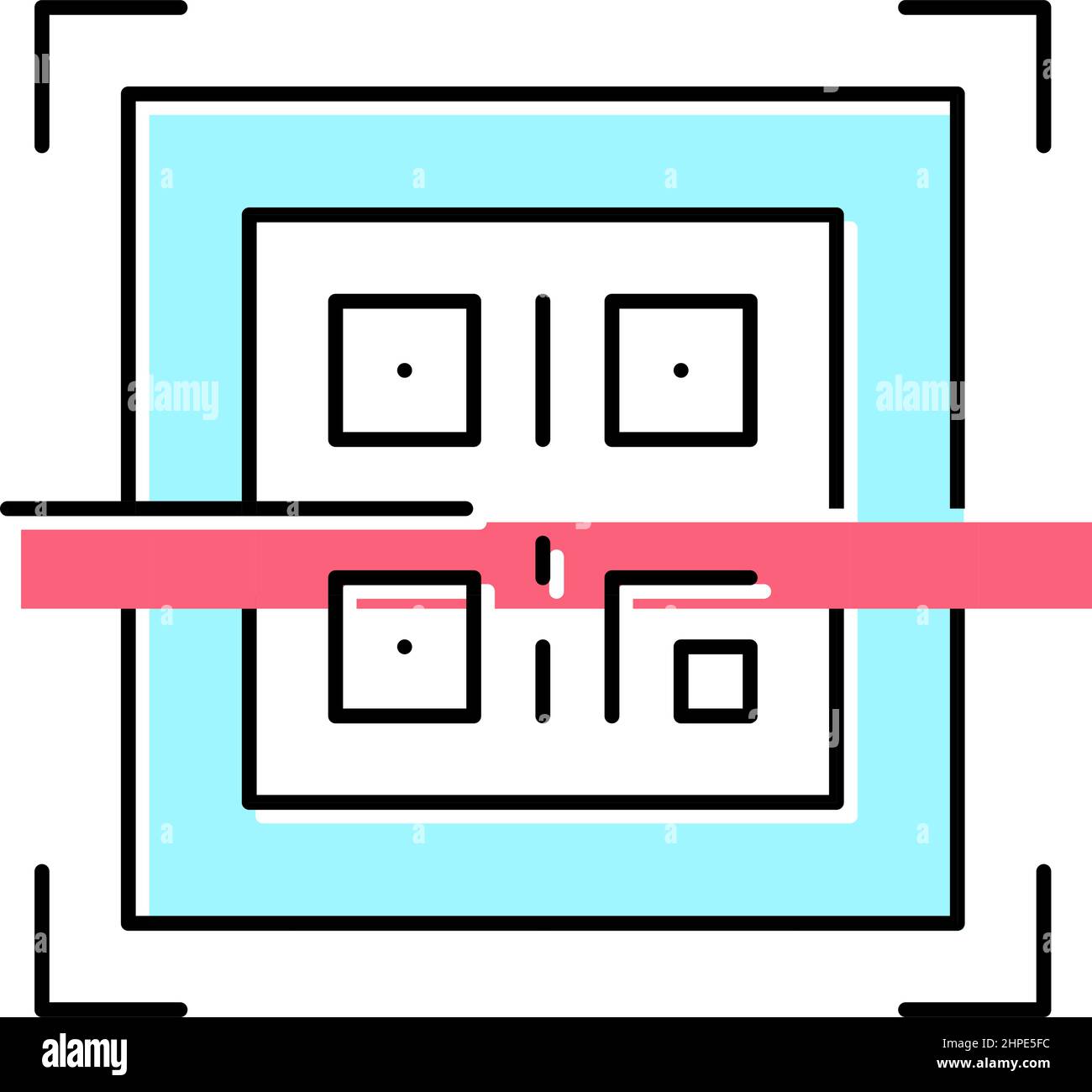 scanning qr code color icon vector isolated illustration Stock Vector ...
