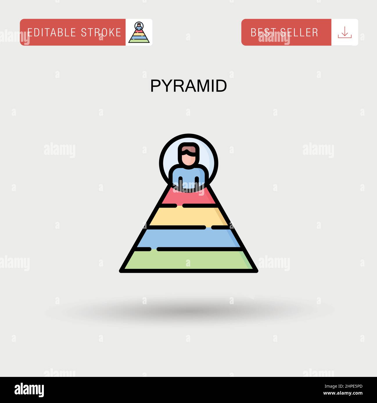 Pyramid Simple vector icon Stock Vector Image & Art - Alamy