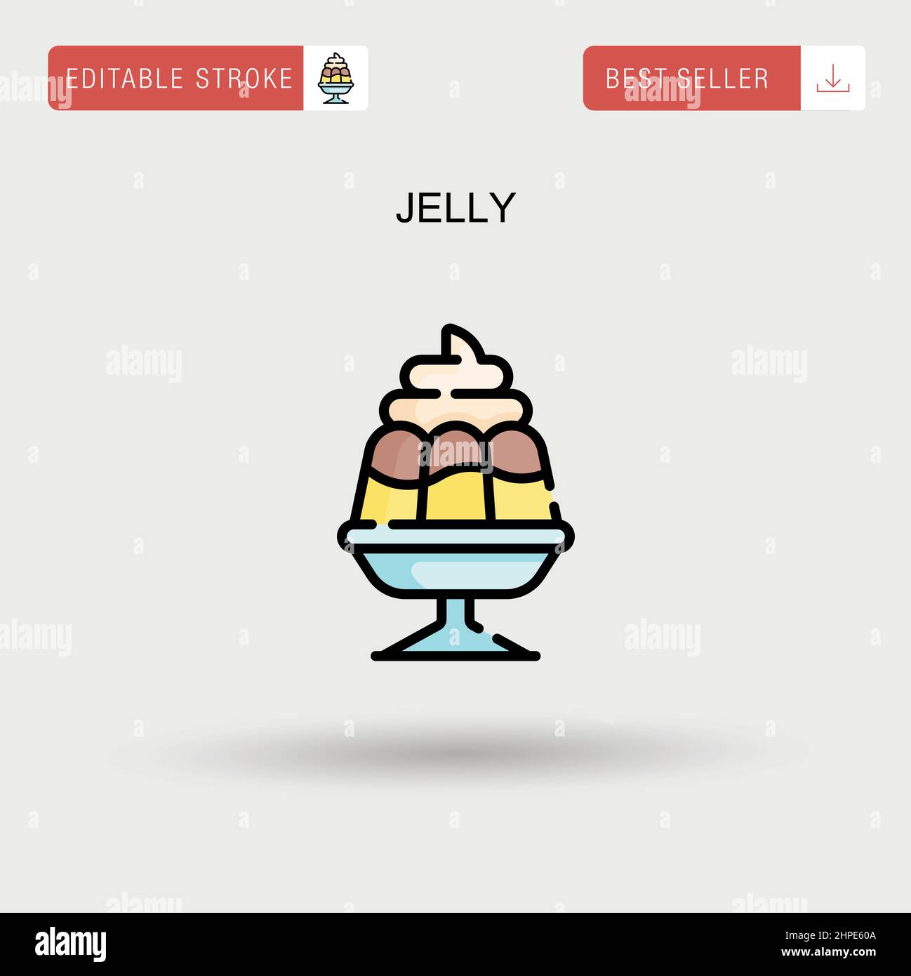 Gelatin jelly icon cartoon hi-res stock photography and images - Alamy