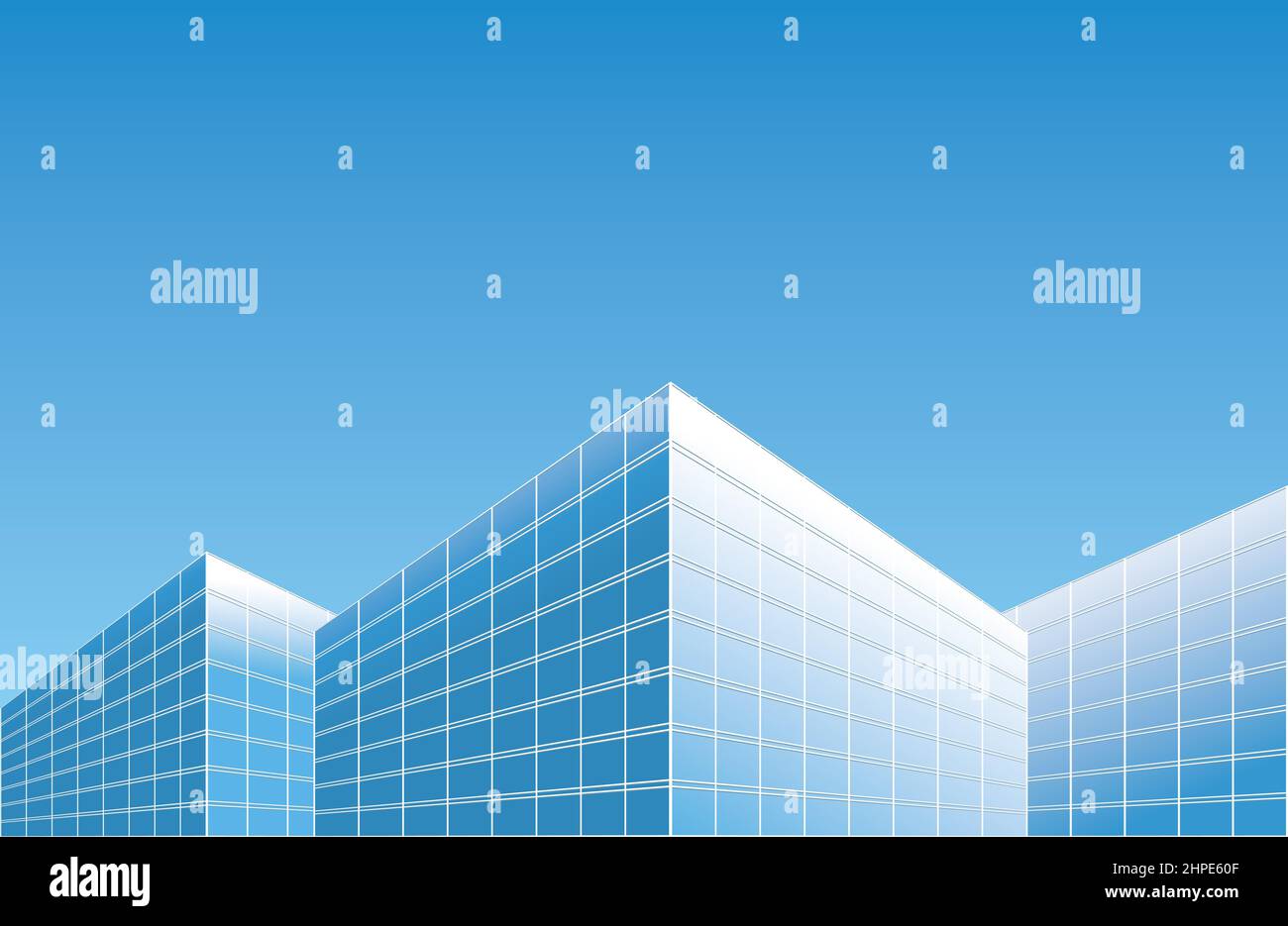 light blue buildings on skyline - vector background - eps 8 Stock ...