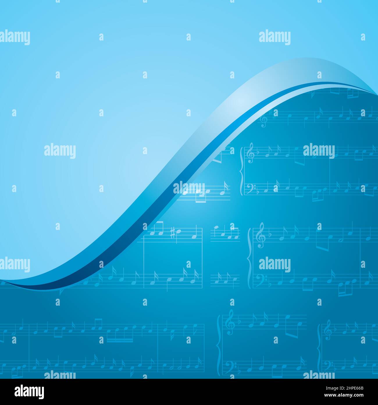 Blue musical note pattern Stock Vector Images - Alamy