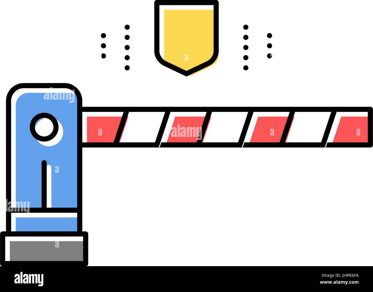road barrier color icon vector isolated illustration Stock Vector Image ...