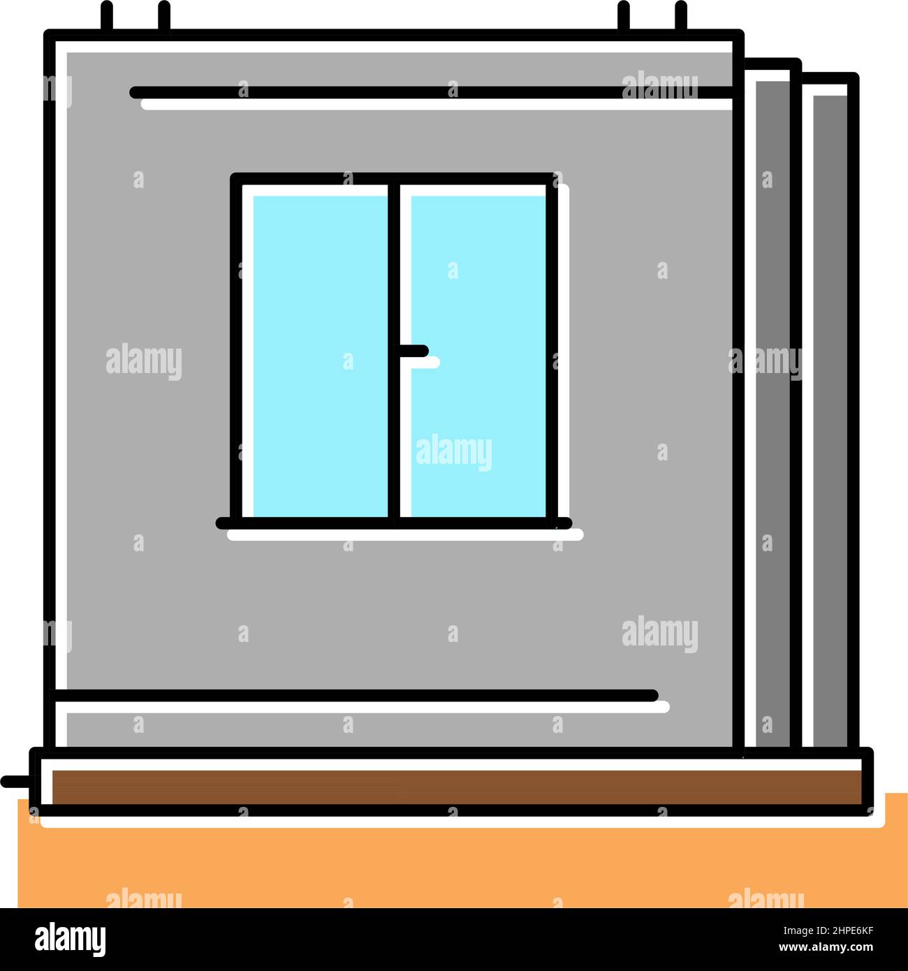 walls of panel house color icon vector illustration Stock Vector Image ...