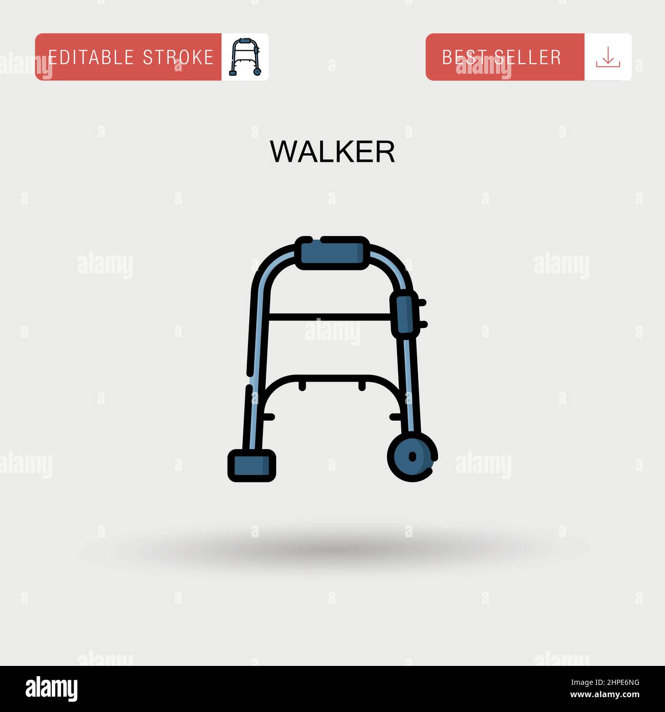 Elderly woman walker nurse Stock Vector Images - Alamy