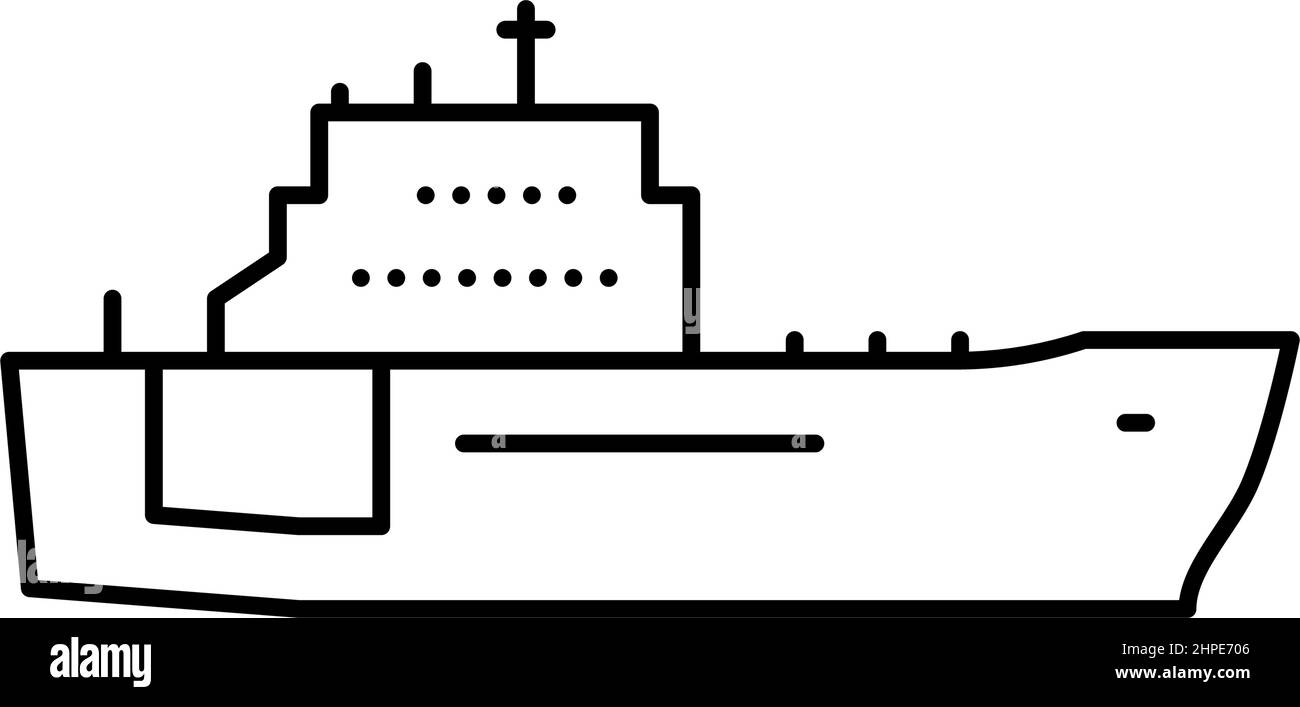 navy boat line icon vector illustration Stock Vector Image & Art - Alamy