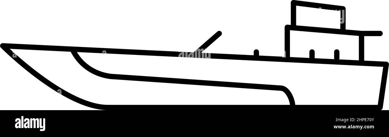 jet boat line icon vector illustration Stock Vector Image & Art - Alamy