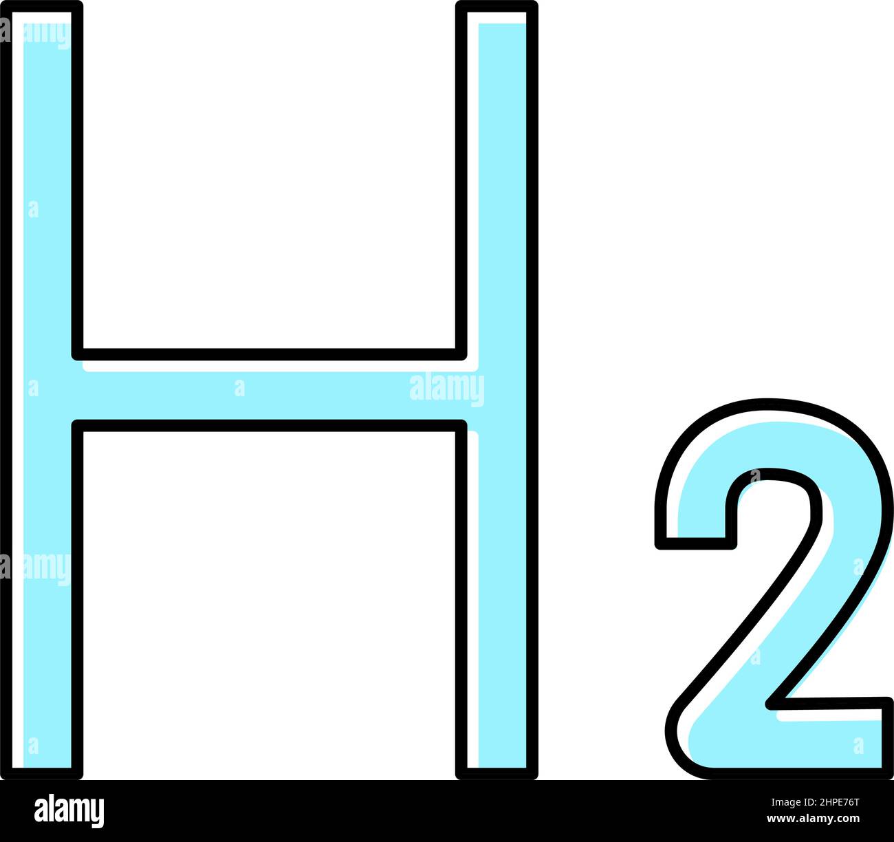 chemical element hydrogen color icon vector illustration Stock Vector ...