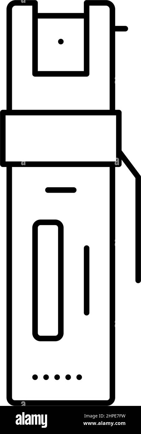 pepper spray line icon vector illustration Stock Vector Image & Art - Alamy