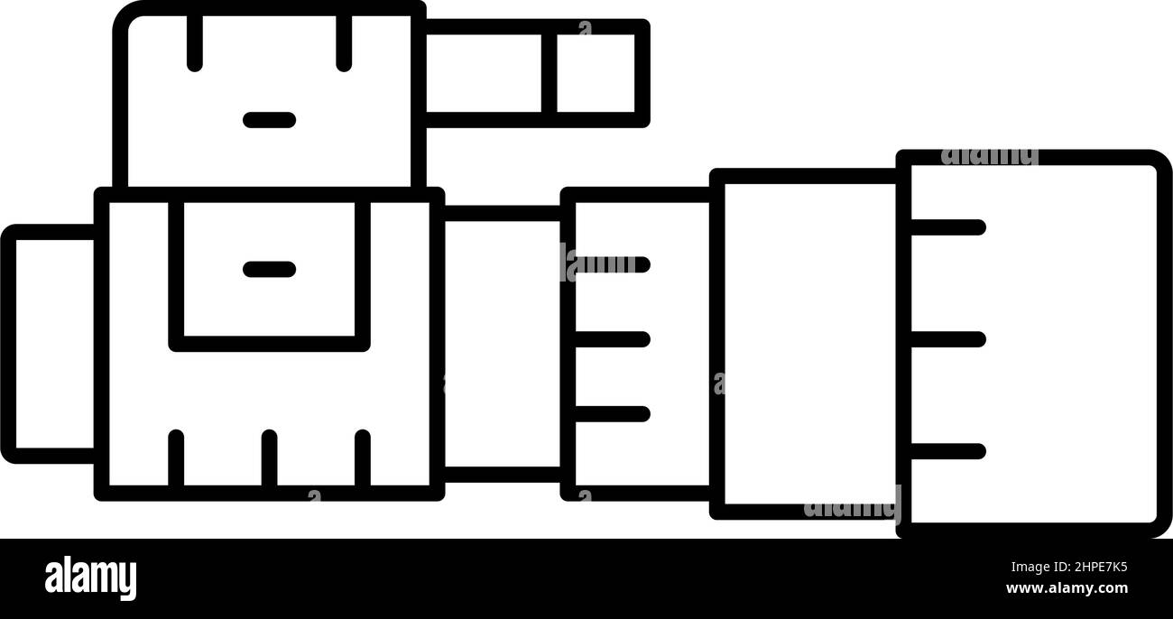 night vision scope line icon vector illustration Stock Vector Image ...