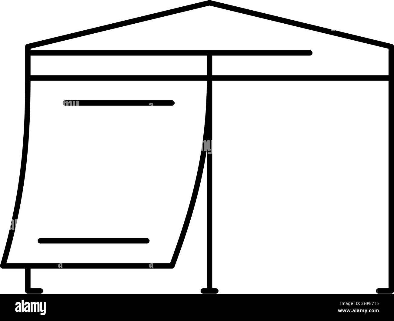 canopy construction line icon vector illustration Stock Vector Image ...