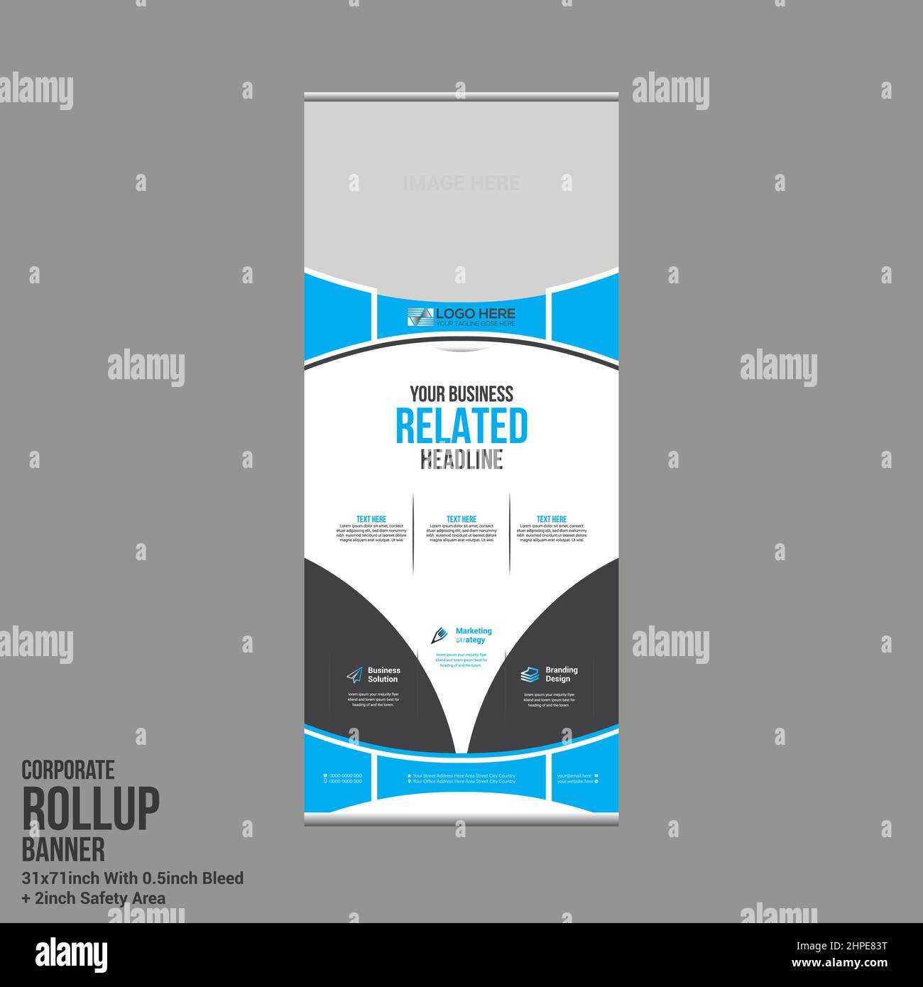 vector roll up banner design Stock Vector Image & Art - Alamy