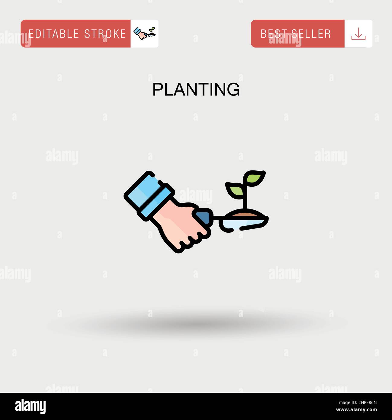 Planting Simple vector icon Stock Vector Image & Art - Alamy