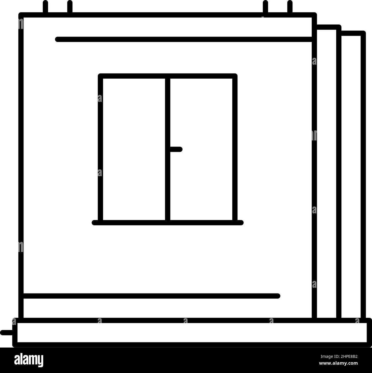 walls of panel house line icon vector illustration Stock Vector Image ...