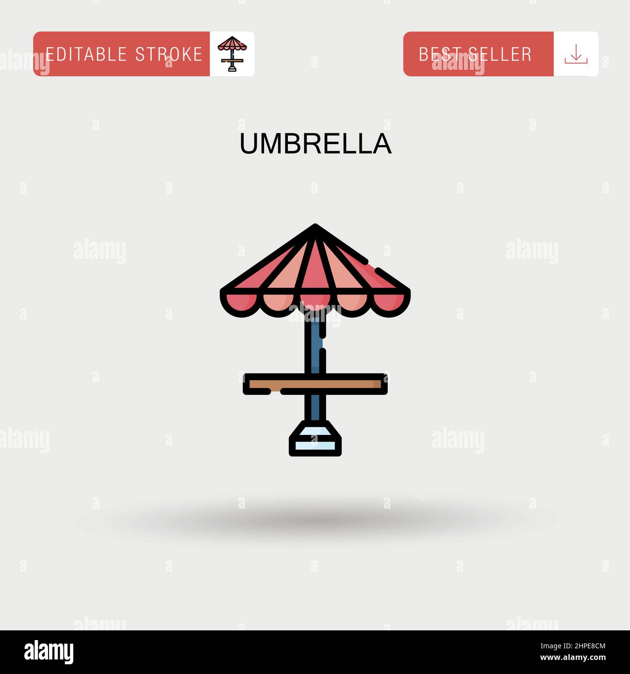 Umbrella Simple vector icon Stock Vector Image & Art - Alamy