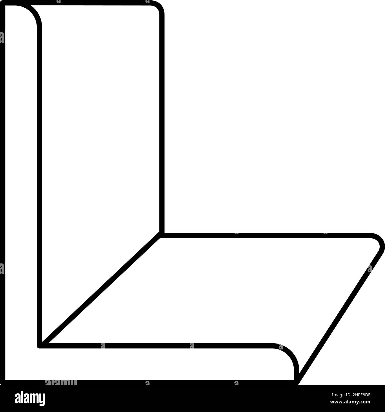 angle metal profile line icon vector illustration Stock Vector Image ...