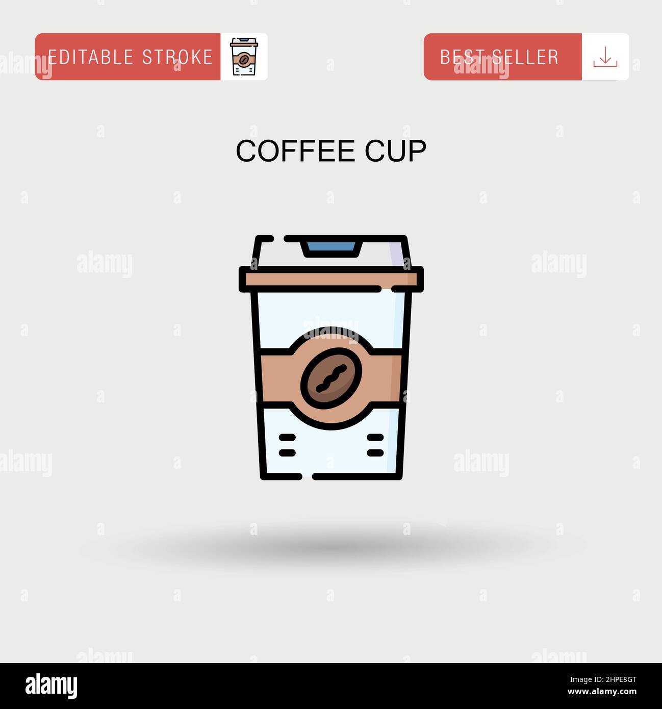Coffee cup Simple vector icon Stock Vector Image & Art - Alamy