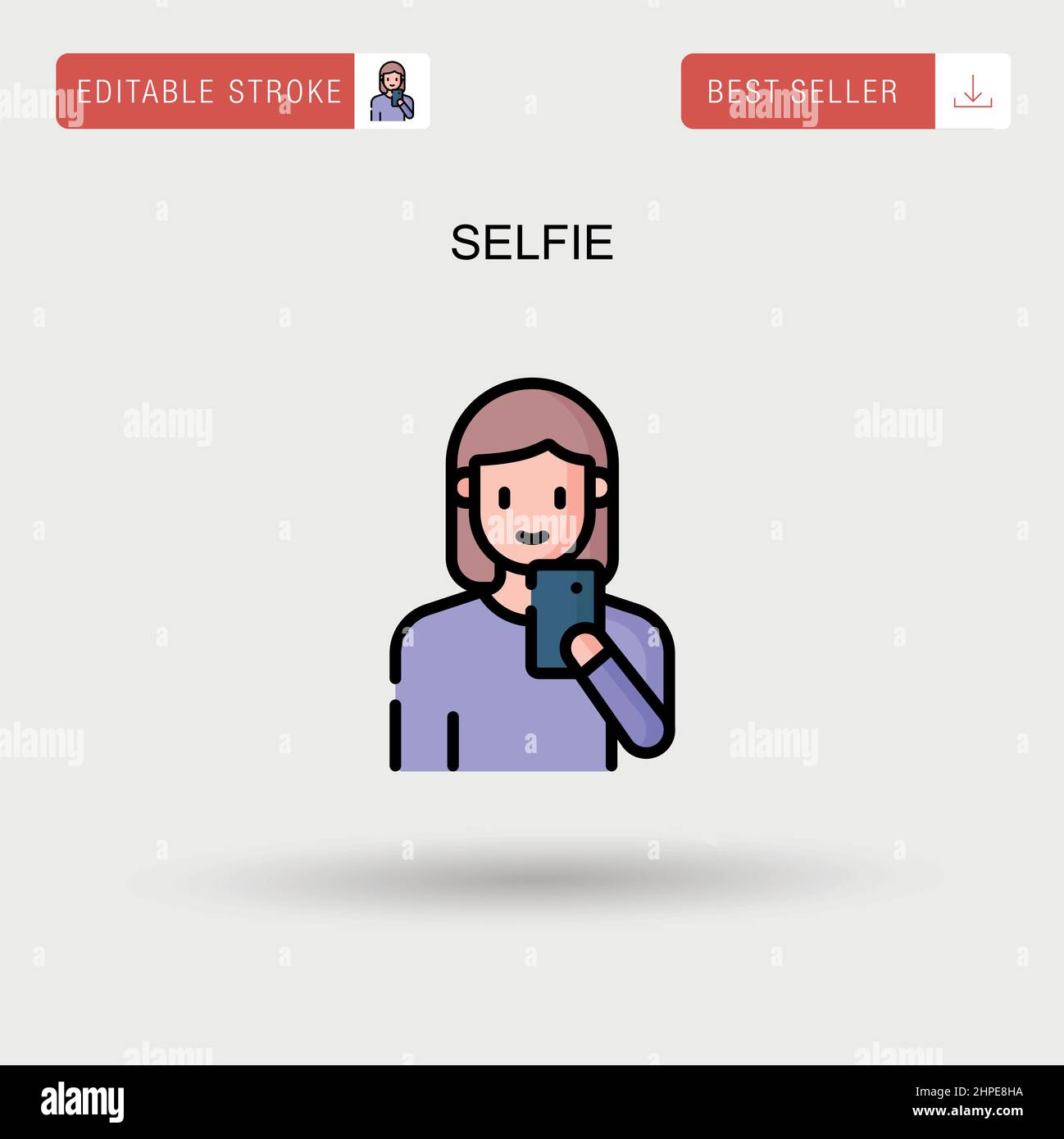 Self portrait with model Stock Vector Images - Alamy