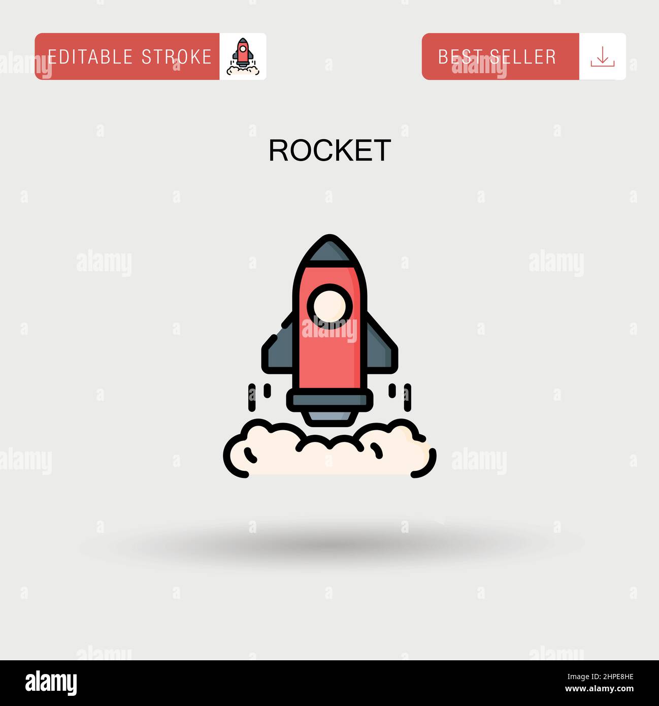 Rocket Simple vector icon Stock Vector Image & Art - Alamy
