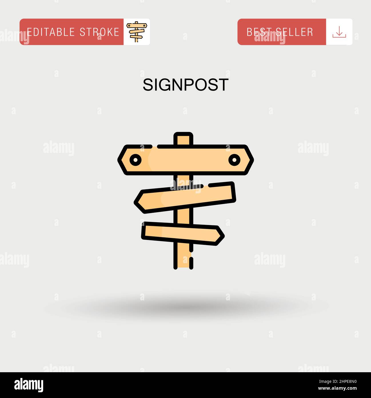 Blank destination signpost Stock Vector Images - Alamy