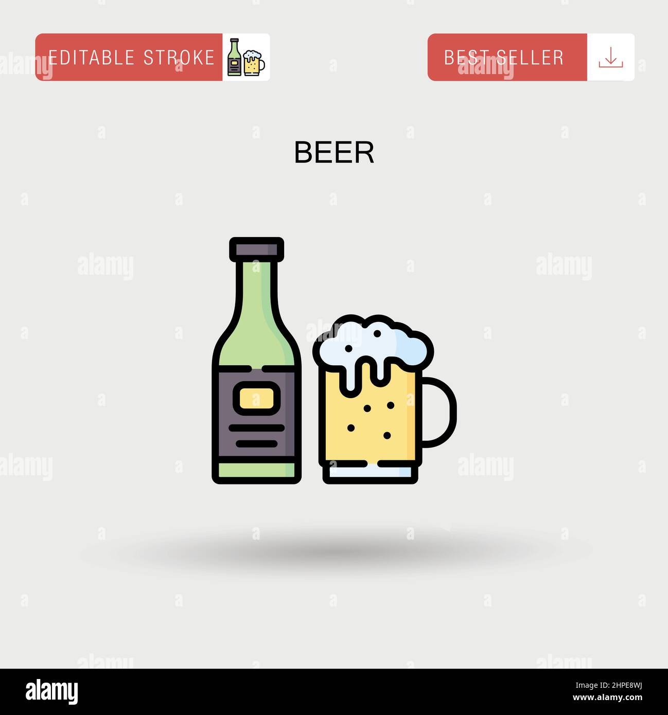 Beer Simple vector icon Stock Vector Image & Art - Alamy