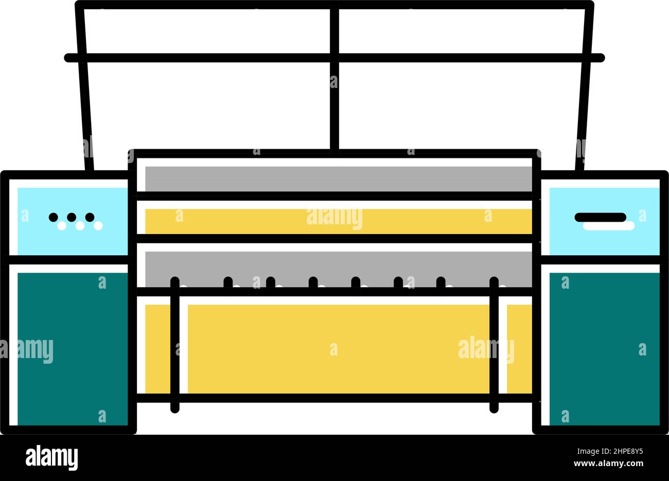 cotton production factory equipment color icon vector illustration ...