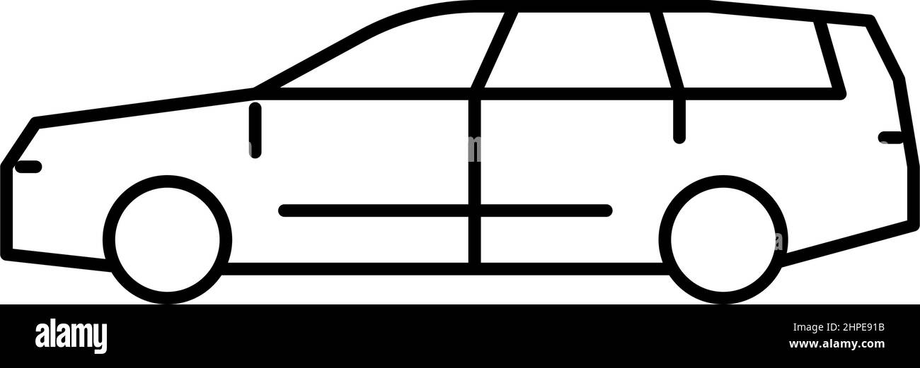 wagon car line icon vector illustration Stock Vector Image & Art - Alamy