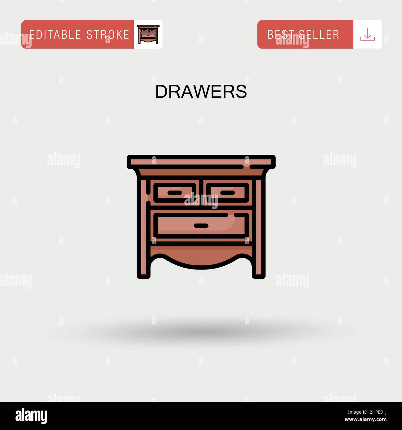 Drawers Simple vector icon Stock Vector Image & Art - Alamy