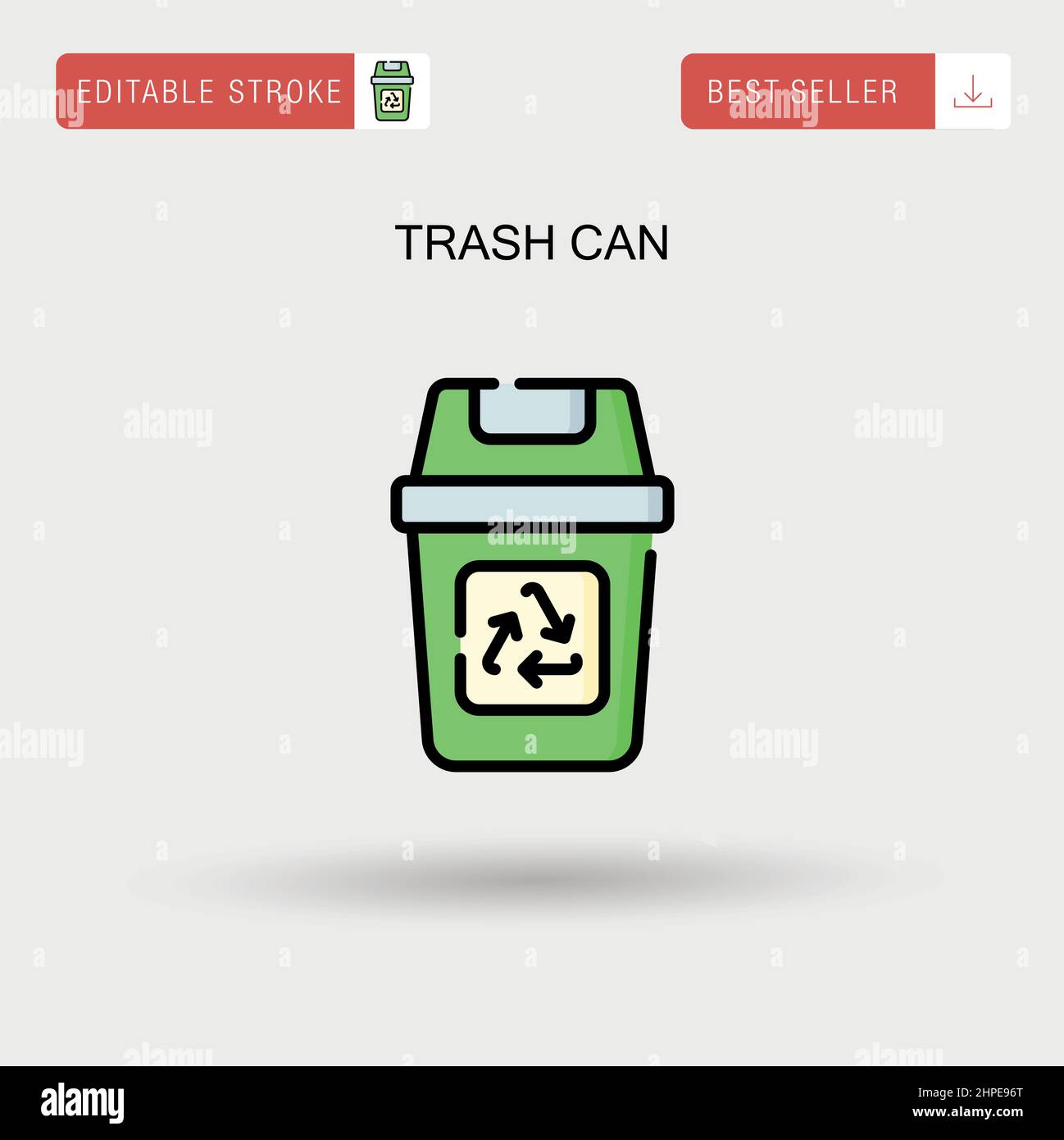 Trash can icon vector Stock Vector Images - Alamy